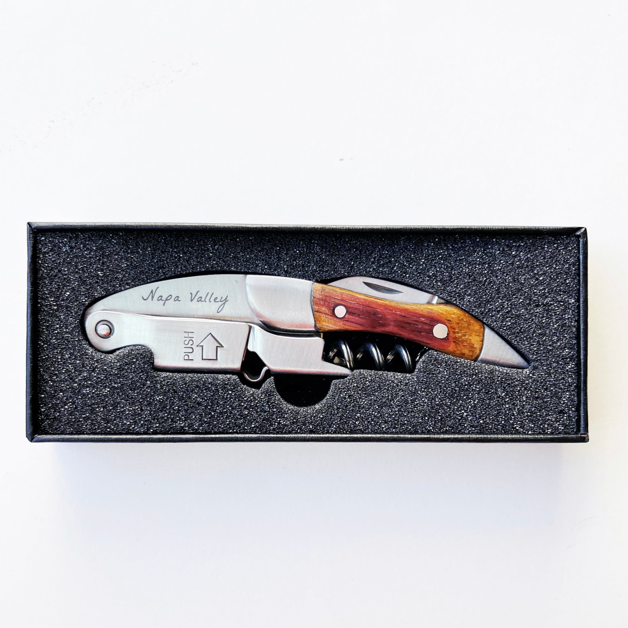 'Napa Valley' Reclaimed Barrel Wood Wine Key – Olive and Poppy