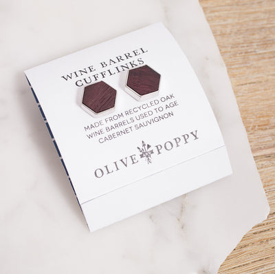 Wine Barrel Cufflinks – Olive and Poppy