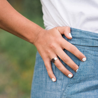 Barrel Ring - Silver – Olive and Poppy